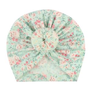 lisfsa toddler kids baby boy girl floral print knotted hat beanie headwear accessories baby turban hats cute beanies for kids 0-3t