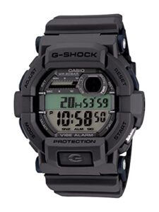 casio g-shock quartz watch with resin strap, grey, 18 (model: gd350-8), black