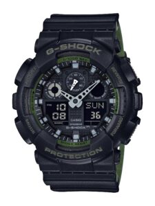 casio ga-100l-1a g-shock ga-100 military series watch (black / one size)