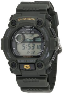 casio men's g-7900-3dr g-shock green resin digital dial watch