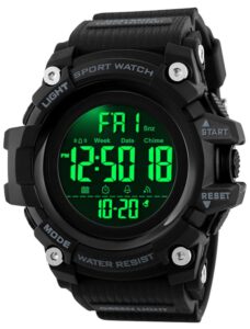 gosasa big dial digital watch s shock men military army watch water resistant led sports watches (a black)