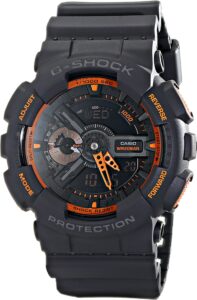 casio men's ga-110ts-1a4 g-shock analog-digital watch with grey resin band