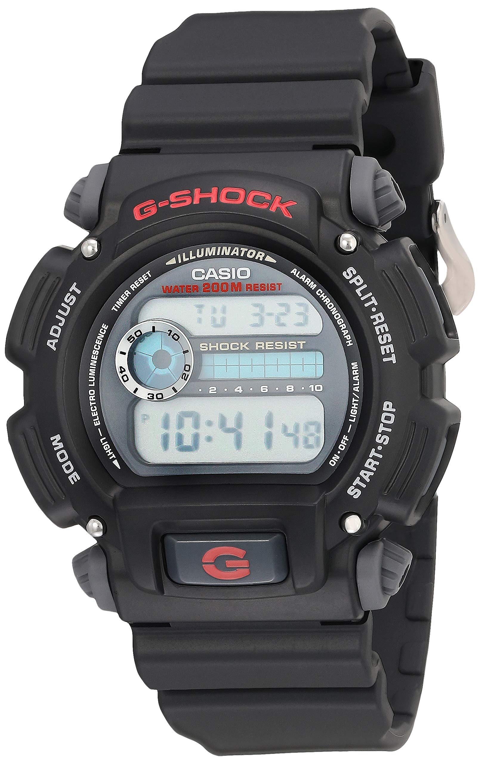 Casio DW9052-1V G Shock - Digital -200M Wr- Red Accents