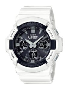 casio men's g-shock gas-100b-7acr solar white resin watch