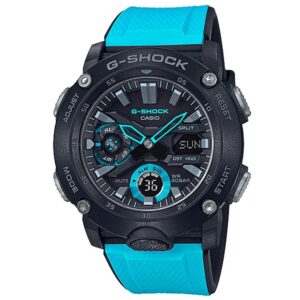 casio ga2000-1a2 g-shock men's watch blue/black 51.2mm carbon/resin