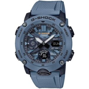 casio men's g-shock analog-digital carbon-resin blue camoflauge dial watch ga2000su-2a