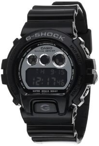 casio g-shock dw6900nb-1 silver mirror dial sports watch (jet black)