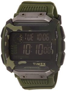 timex command shock digital cat 54mm watch – olive camo with resin strap