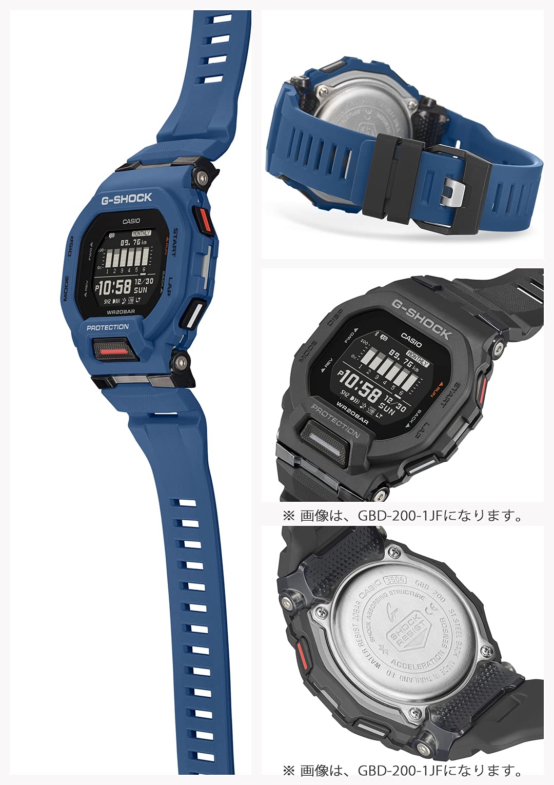 CASIO G-SHOCK GBD-200-2JF [20 ATM water resistant G-SQUAD] Watch Shipped from Japan