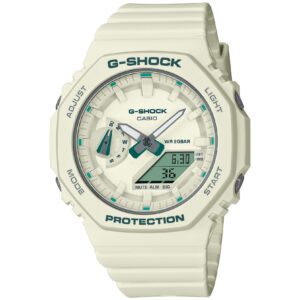 g-shock gmas2100ga-7a women g-carbon octo slim limited (white)