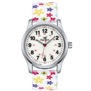 sibosun wrist watch for nurse, medical students, doctors - unisex easy to read watches 12/24 hour with second hand water resistant silicone band quick release white