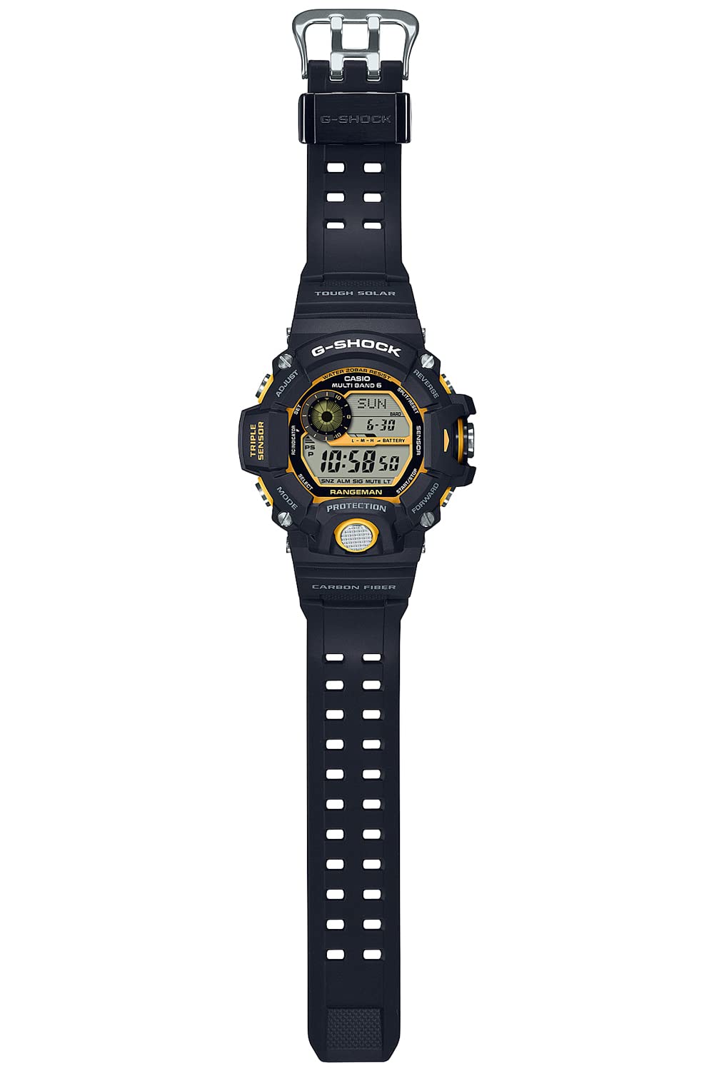 Casio Men's RANGEMAN GW-9400YJ-1JF Radio Solar, Black and Yellow Japanese Quartz Watch