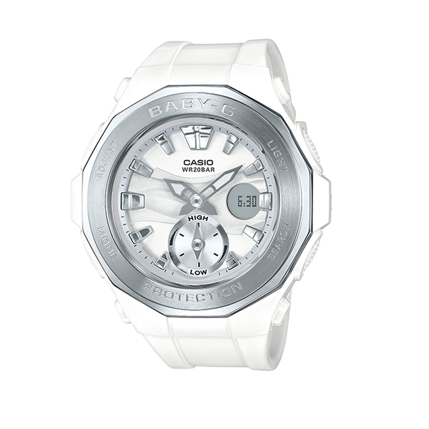 Casio G-Shock BGA-220-7A Wht/Silver Silver Bezel - White Silver/One Size