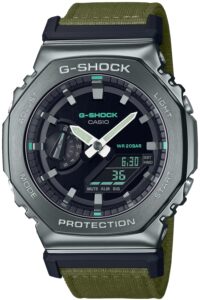 casio gm-2100cb-3ajf [g-shock (g-shock) gm-2100 cloth band model] men's watch imported from japan feb 2023 model green