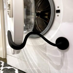 spidfee front load washer door prop, magnetic flexible washer and dryer door support keep washer drying door open to keep dry - black