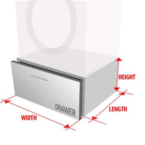 Wood Laundry Pedestal with Storage Drawer for Washer Dryer Machine- Choose your Size - 28W x 28L x16H