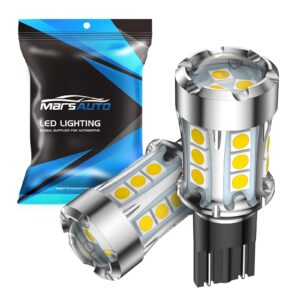 marsauto 2024 new upgrade 921 912 led bulbs, t15 for reverse backup light, w16w 906 904 902 922 truck cargo light bulb, 2800lumens 500% brighter super bright light 6000k xenon white, pack of 2