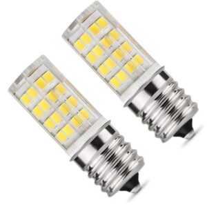 yujiu e17 led bulb, microwave oven light 5 watt daylight white 6000k dimmable 52x2835smd ac110-130v (pack of 2) (daylight white 6000k)