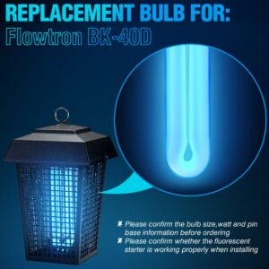 BF190 Replacement Bulb Compatible with Flowtron BK-40D Bug Zapper Electronic Insect Killer, 10 Inch FUL32T8/BL U Shape Bug Zapper Light Bulb for Outdoor (4 Pack)