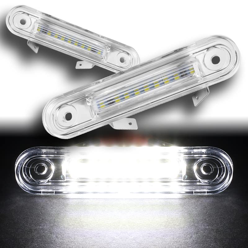 EPARTS White 6000K 18-SMD LED License Plate Tag Light lamp Compatible With 1984 - 1991 Mercedes-Benz W124 E-Class / 1992 - 1997 Mercedes-Benz W201 E-Class / 1993 - 1997 Mercedes-Benz W202 C-Class