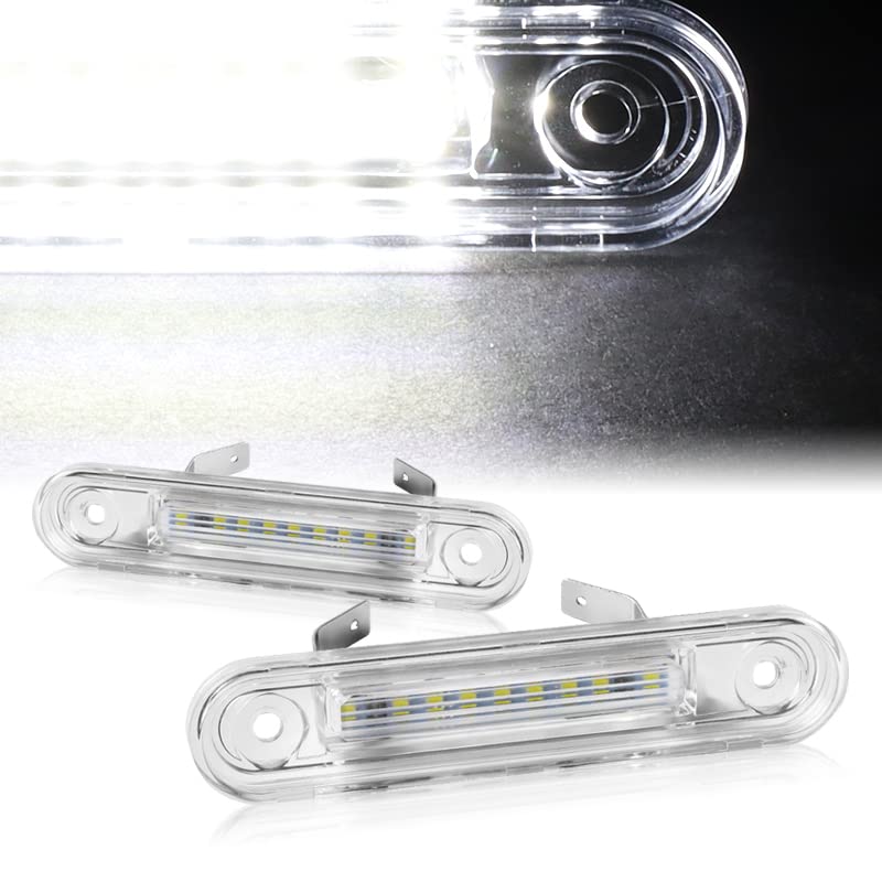 EPARTS White 6000K 18-SMD LED License Plate Tag Light lamp Compatible With 1984 - 1991 Mercedes-Benz W124 E-Class / 1992 - 1997 Mercedes-Benz W201 E-Class / 1993 - 1997 Mercedes-Benz W202 C-Class