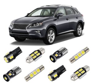 brishine white led interior lights kit replacement for lexus rx350 rx450h 2010 2011 2012 2013 2014 2015 super bright 6000k interior led light bulbs package and install tool