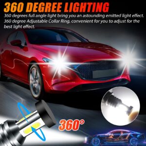 Soonbuy 2PCS H4 LED Car Headlight Bulb 6000K 9003 HB2 Hi/Lo Beam Light Conversion Kit e Ip68 Water Resistant 360 Degrees Beam