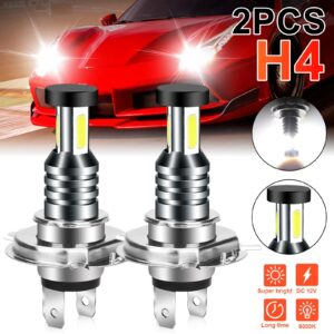 Soonbuy 2PCS H4 LED Car Headlight Bulb 6000K 9003 HB2 Hi/Lo Beam Light Conversion Kit e Ip68 Water Resistant 360 Degrees Beam