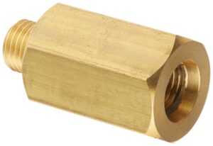 sintered pressure snubber, 1/2 npt, brass, e" disc installed, pressure rating 6,000 psi