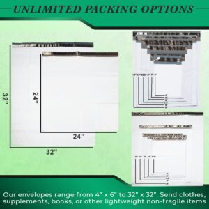 6000 Pack Secure Seal White Poly Mailers Shipping Bags - Safe Shipping with 10x13 Mailers Poly Bags - E-Commerce Poly Bags for Shipping - Self Sealing 2 Mil Poly Shipping Envelopes