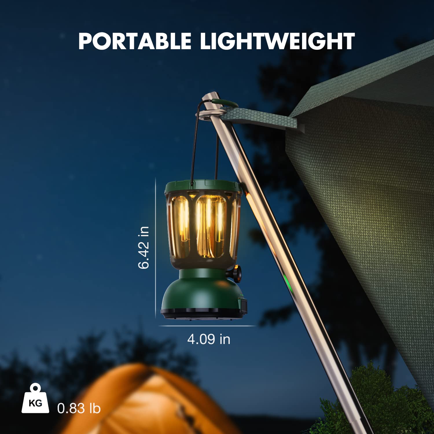 Mesqool LED Camping Lantern Rechargeable 6000mAh Run for 10-200 Hours & Solar Crank CR1009 Survival Radio Emergency Radio