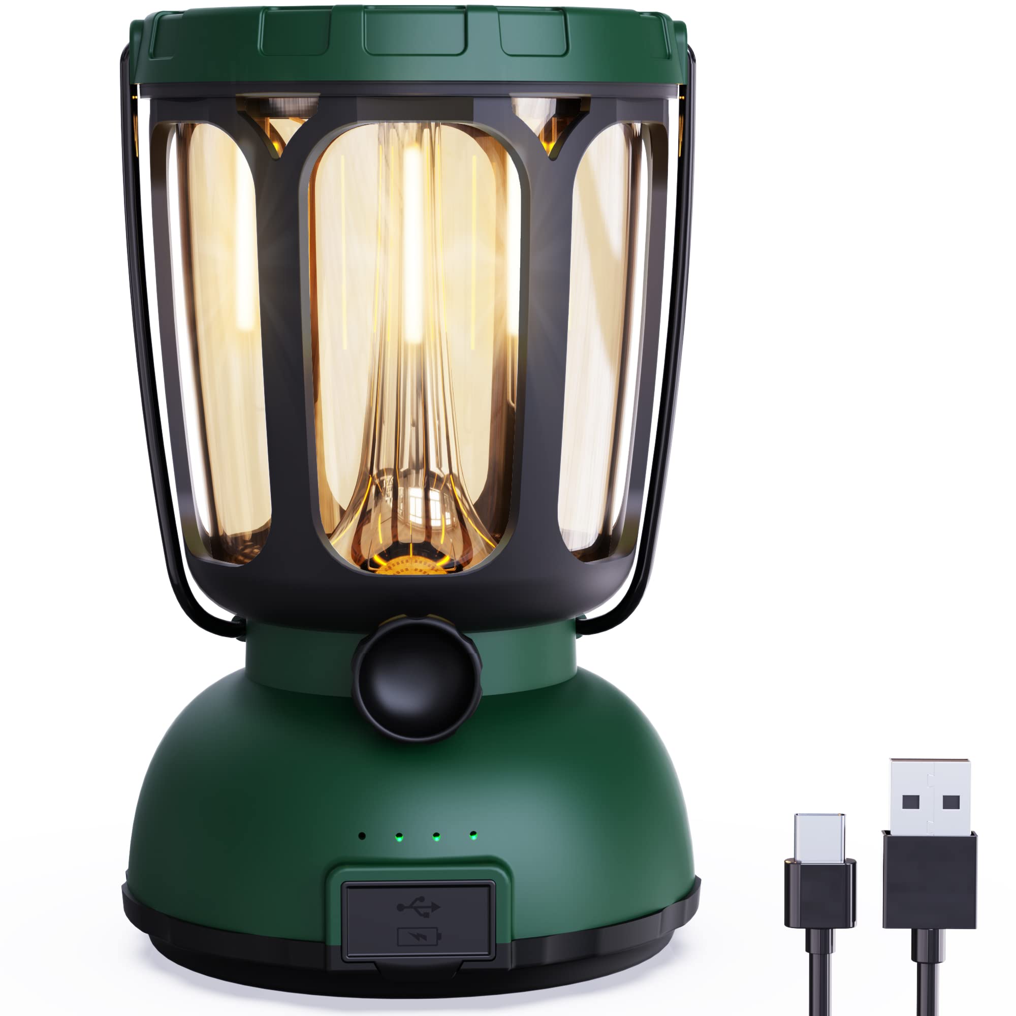 Mesqool LED Camping Lantern Rechargeable 6000mAh Run for 10-200 Hours & Solar Crank CR1009 Survival Radio Emergency Radio