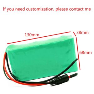 TGHY E-Bike Lithium Battery 24V 6000mAh Lithium-ion Battery Pack Suitable for 500W Motor for Mobility Scooter Electric Go-Kart with BMS and 25.2V Charger,XT60