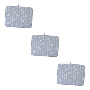 bestoyard 3 pcs tableware draining mat cup holder for desk drying rack mat dish drain pad large dish drying mat flatware heat insulation draining mat multipurpose fiber kitchenware