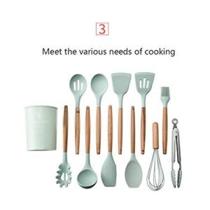 Silicone Kitchenware Cooking Utensils Set Heat Resistant Kitchen Non-Stick Cooking Utensils Baking Tools with Storage Box Tools (10PCSA)