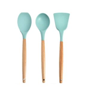 classic green silicone kitchen utensils set heat resistant nonstick baking cooking tools 2/3/4/5/6/7/8/9 pcs kitchenware accessories