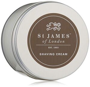 st james of london cedarwood & clarysage shave cream jar, 5.07oz