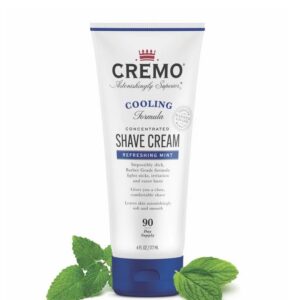 Cremo Barber Grade Cooling Shave Cream, Astonishingly Superior Ultra-Slick Shaving Cream for Men, Fights Nicks, Cuts and Razor Burn, 6 Fl Oz