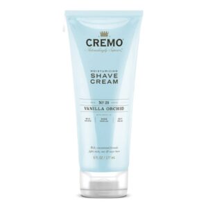 cremo vanilla orchid moisturizing shave cream, astonishingly superior ultra-slick shaving cream for women fights nicks, cuts and razor burn, 6 fl oz