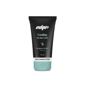 edge+ cooling post shave lotion with eucalyptus & tea tree, 3 oz