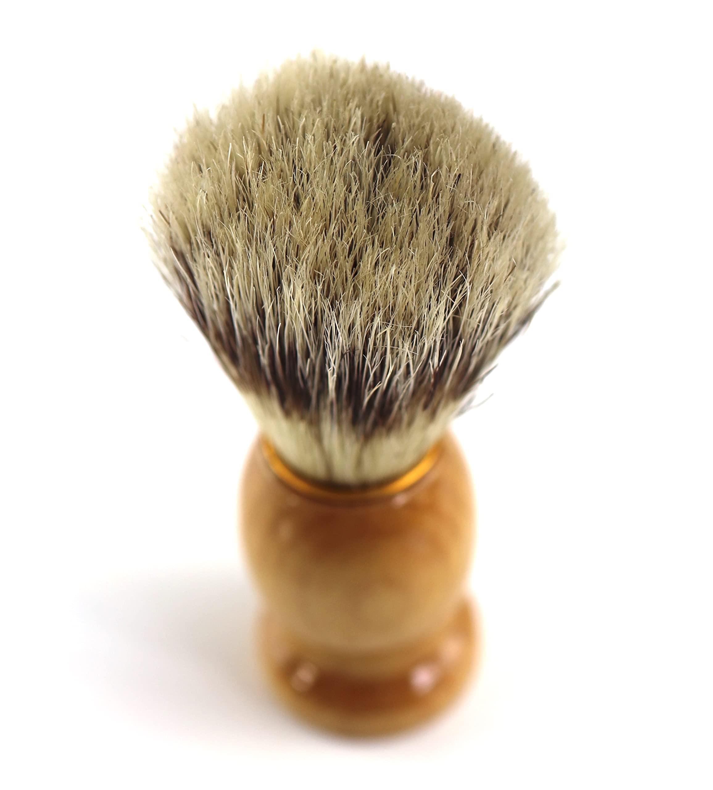 Iconikal Wood Handled Badger Hair Shaving Brush, 2-Pack Aeorsol-Free Shaving Cream