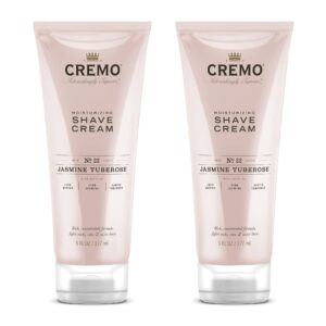 cremo jasmine tuberose (reserve collection) moisturizing shave cream, astonishingly superior ultra-slick shaving cream fights nicks, cuts and razor burn, 6 fl oz (2 pack)