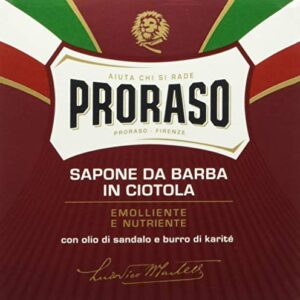 Proraso Shaving Soap in a Bowl, Moisturizing and Nourishing for Coarse Beards, 5.2 Oz