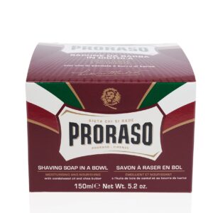 Proraso Shaving Soap in a Bowl, Moisturizing and Nourishing for Coarse Beards, 5.2 Oz