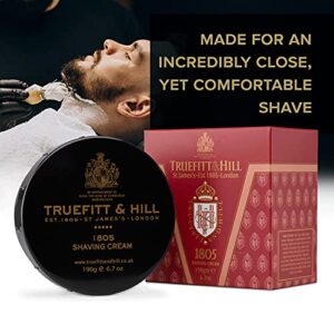 Truefitt & Hill Shaving Cream Bowl - 1805 | Smooth Glide for Close, Yet Comfortable Hydrating Shave (6.7 ounces)