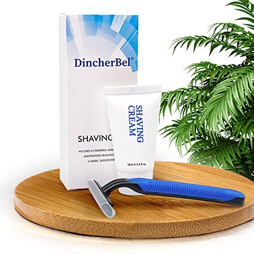 Disposable Razors in Bulk Shaving Kit Twin Blade Razors and Cream(12g), Individually Wrapped Toiletries Amenities for Hotel, Airbnb, Homeless, Shelter, Camping and Travel (100 Pack)