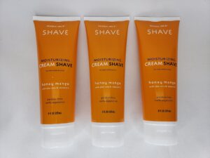 3 (pack) trader joe's honey mango moisturizing shave cream with aloe vera and vitamin e for men and women