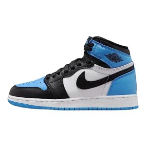 jordan boy's air 1 retro hi og rmst bg (big kid) university blue/black white 6 big kid m