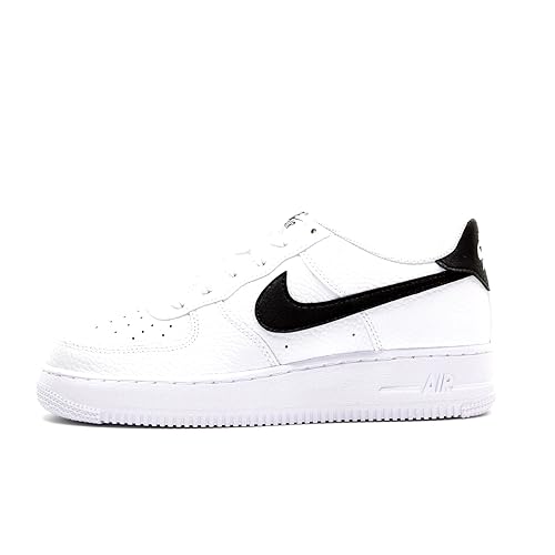 Nike Boy's Air Force 1 (Big Kid) White/Black 5.5 Big Kid M