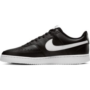 nike men's court vision low sneaker, black/white-photon dust, 8 regular us